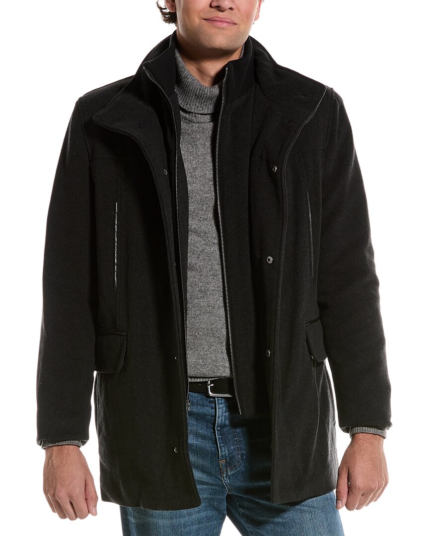 Cole Haan Signature Wool-blend Car Coat In Black | ModeSens