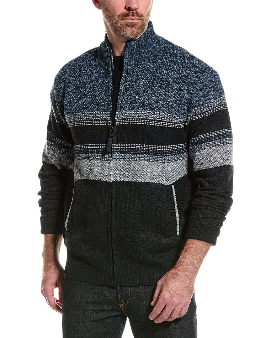 Point Zero Textured Knit Cardigan In Blue | ModeSens