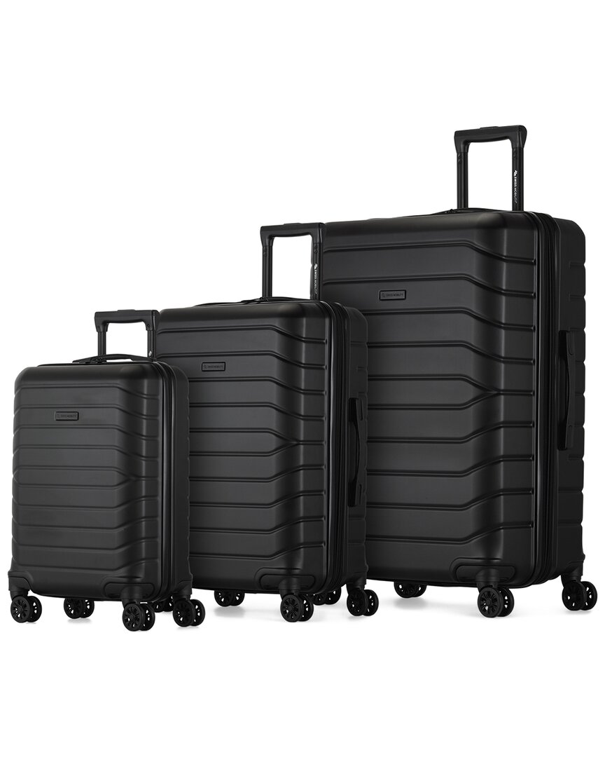 Swiss Mobility Cdg 3pc Expandable Luggage Set In Black | ModeSens
