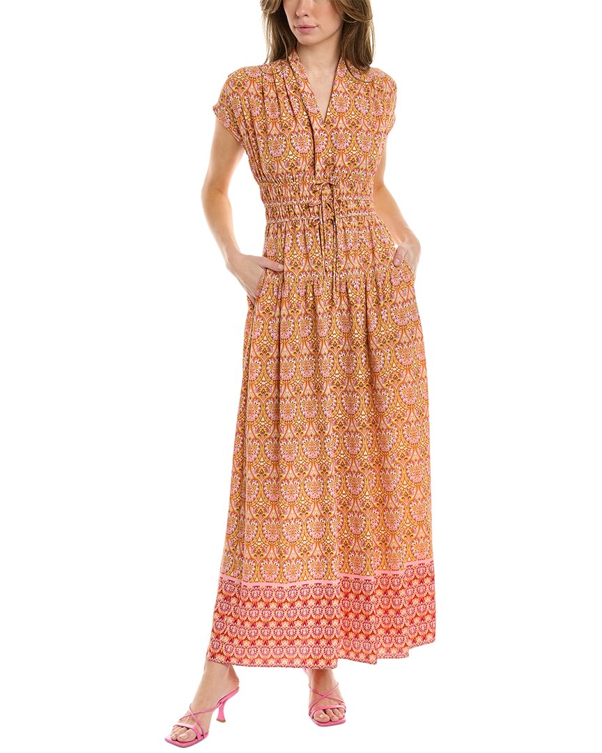 Maison Tara Midi Dress In Pink | ModeSens