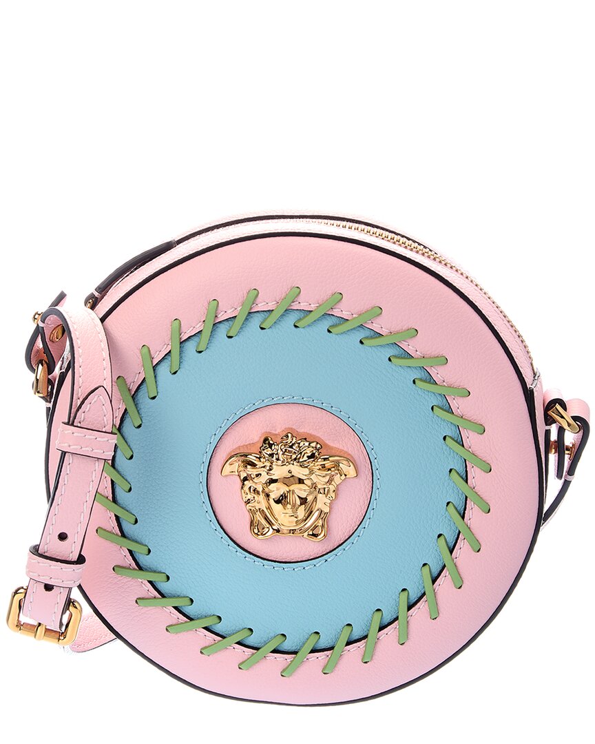 Versace La Medusa Leather Camera Bag In Pink | ModeSens