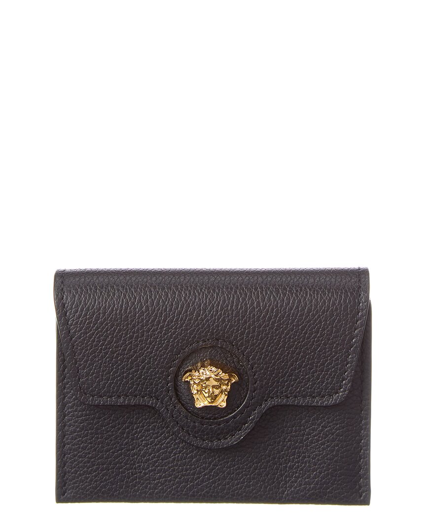 Versace La Medusa Leather Card Case In Black | ModeSens