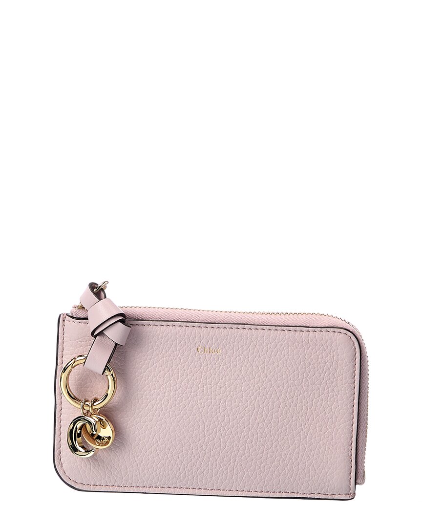 Chloé Alphabet Leather Coin Purse In Pink | ModeSens