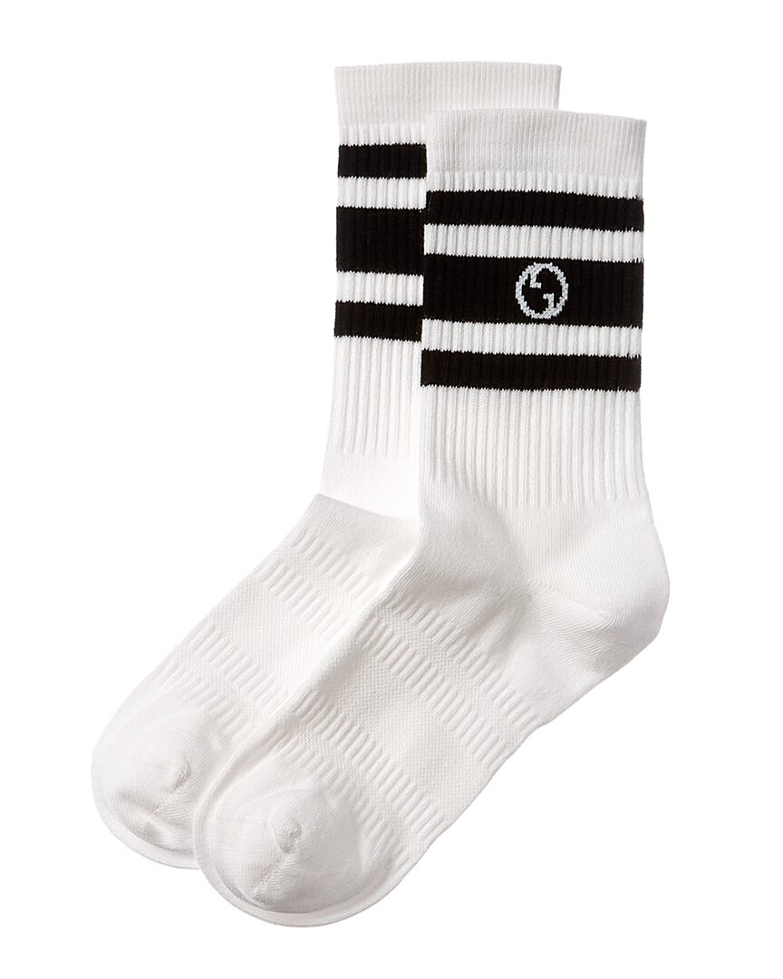 Gucci Round Interlocking G Socks In White | ModeSens