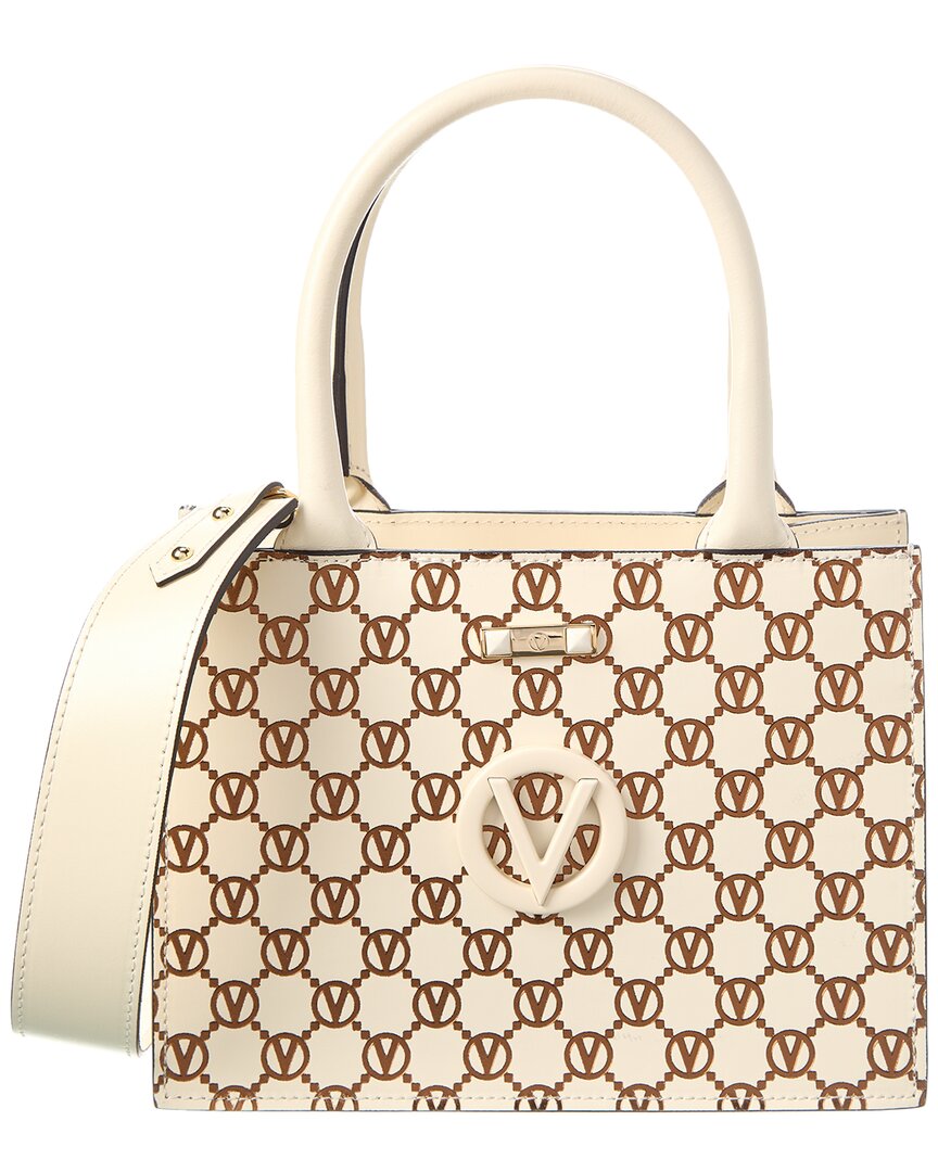 Valentino By Mario Valentino Marie Monogram Leather Tote In White ...