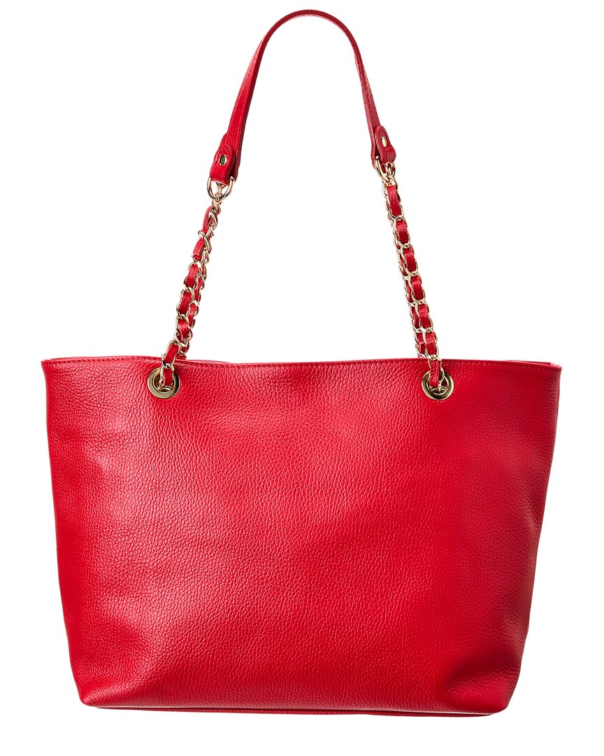 Persaman New York Leather Tote In Red | ModeSens