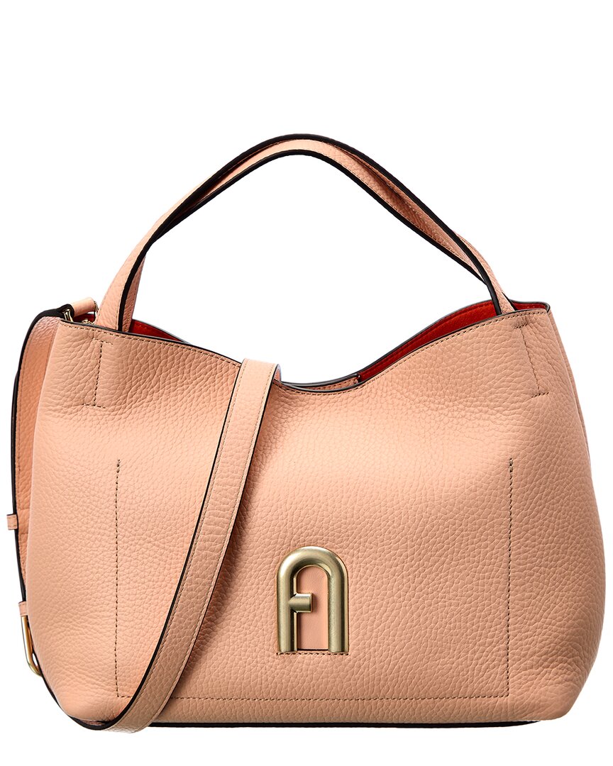 Furla Primula Small Leather Hobo Bag In Pink | ModeSens