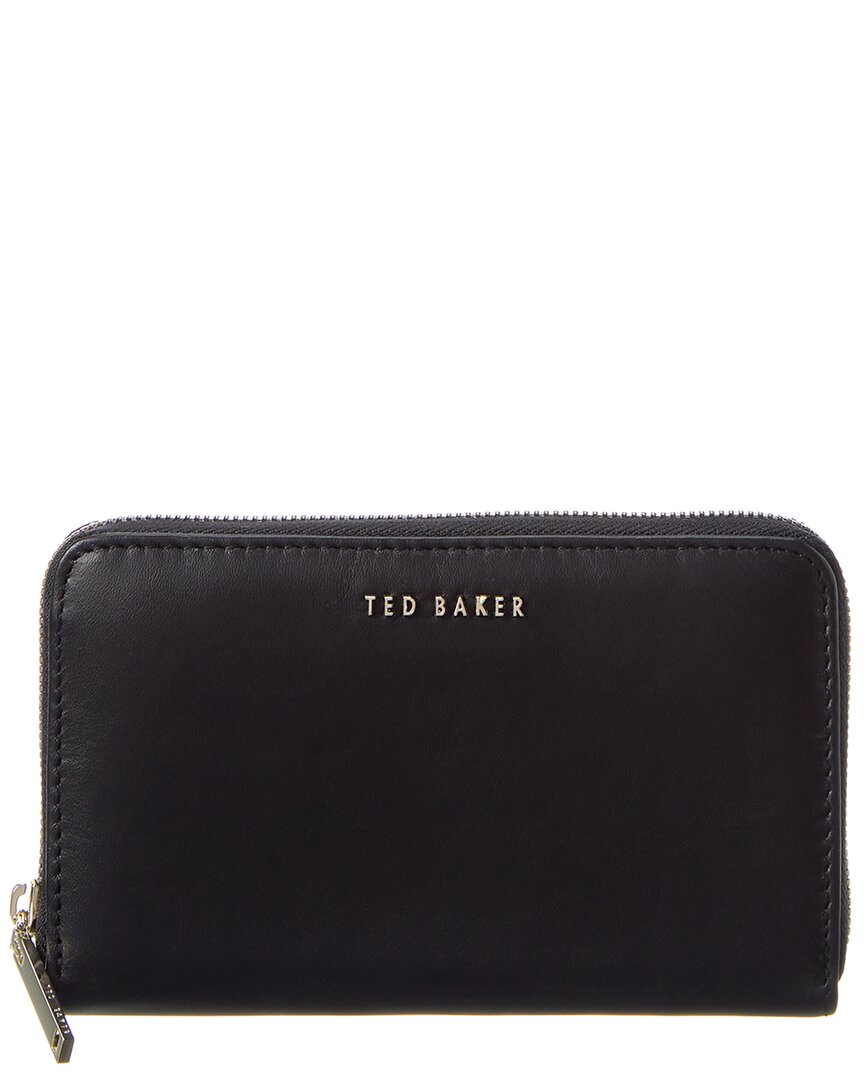 Ted Baker Garceta Midi Leather Zip Around Wallet In Black | ModeSens