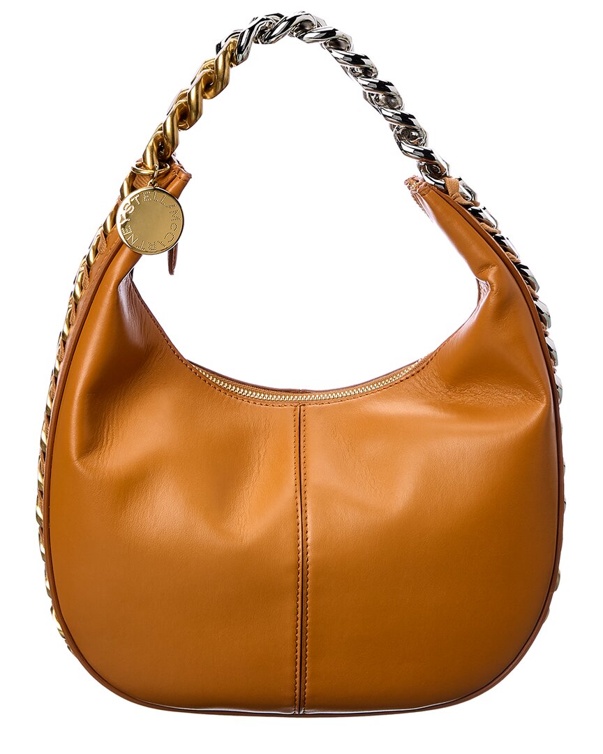 Stella Mccartney Frayme Small Zipit Hobo Bag In Brown | ModeSens