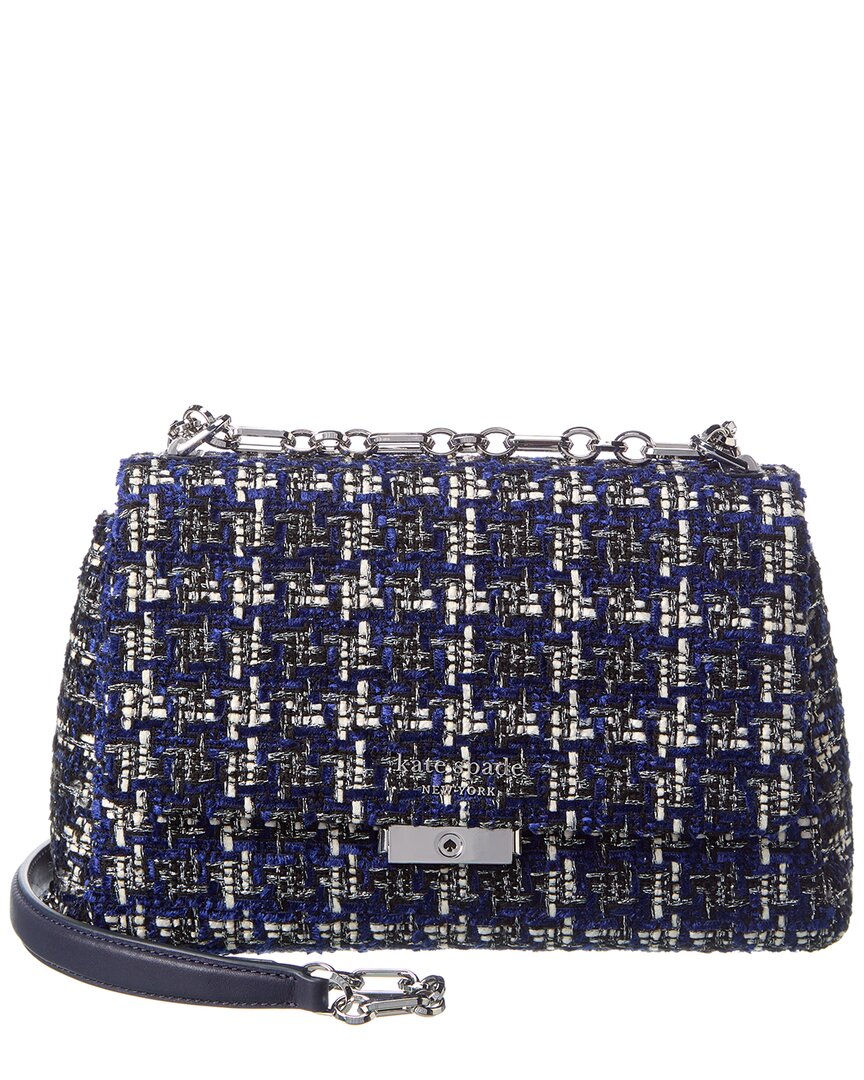 Kate Spade Tweed Medium Shoulder Bag In Blue | ModeSens