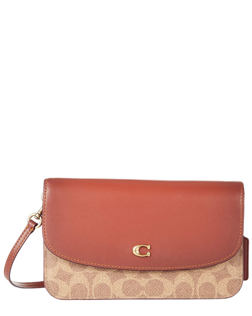 Coach Hayden Signature Coated Canvas & Leather Crossbody In Brown ...