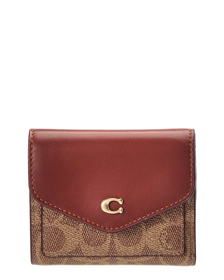 Coach Wyn Small Colorblocked Signature Coated Canvas & Leather Wallet ...