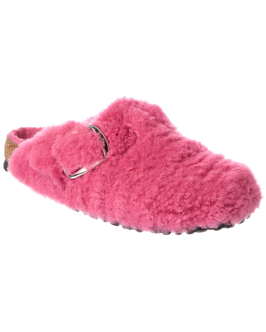 Birkenstock Boston Big Buckle Teddy Narrow Shearling Clog In Pink ...