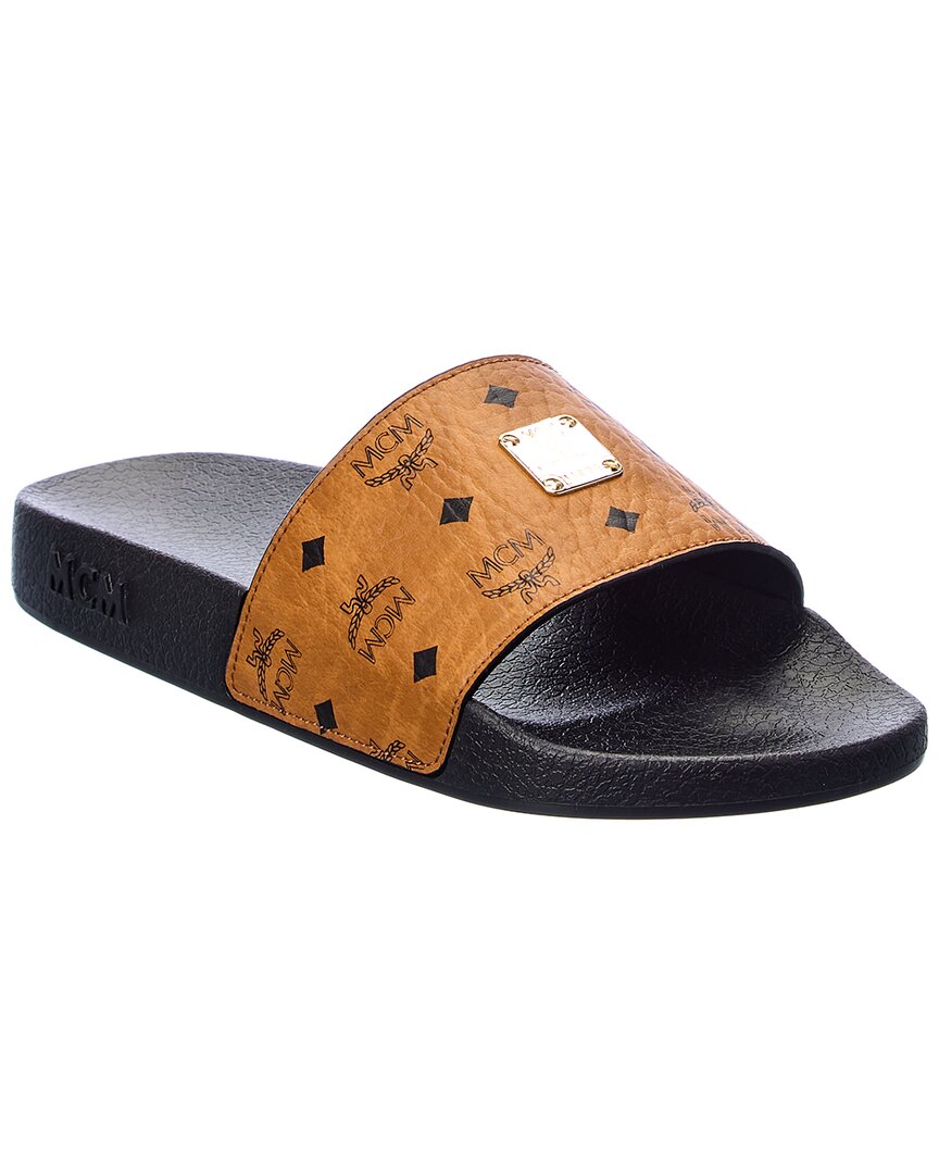 Mcm Slippers And Clogs Leather Cognac | ModeSens