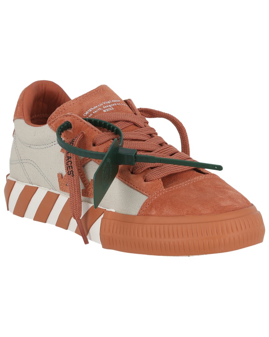 Off-white ™ Low Vulcanized Suede & Canvas Sneaker In Red | ModeSens