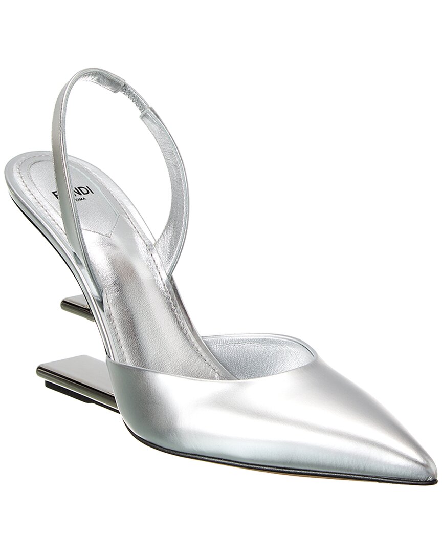 Fendi First Slingbacks In Argent | ModeSens