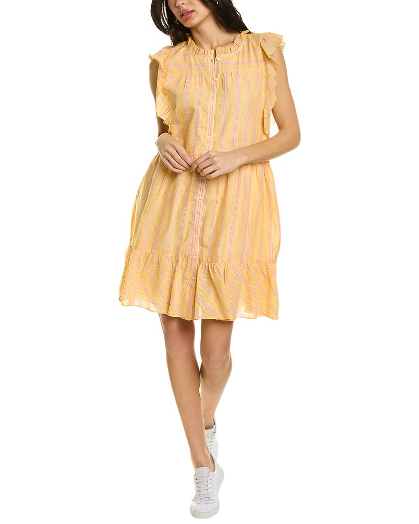 Lilla P Button Down Peplum Dress In Yellow | ModeSens