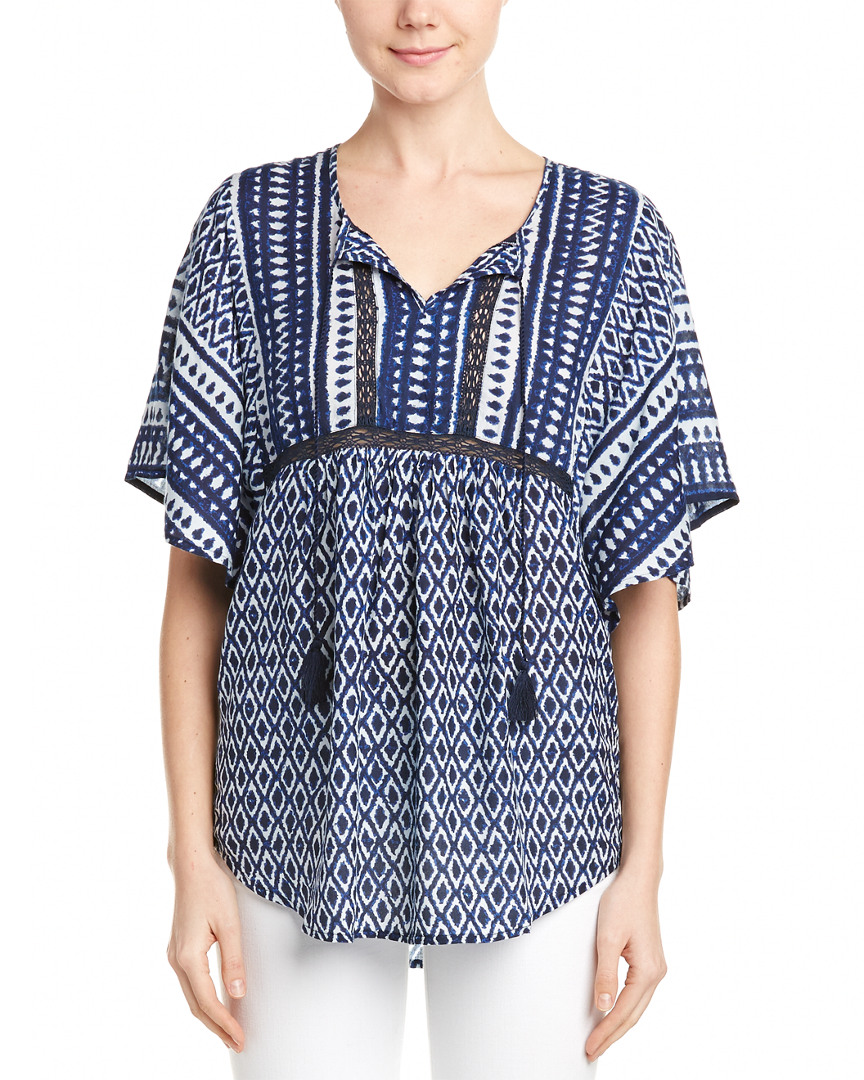 Beach Lunch Lounge Top Women's Blue Xs 782100577414 | eBay