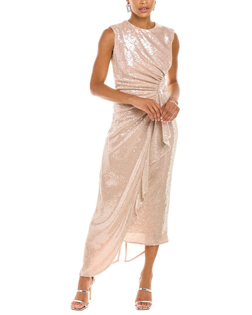 Kay Unger Sequin Midi Dress In Pink | ModeSens