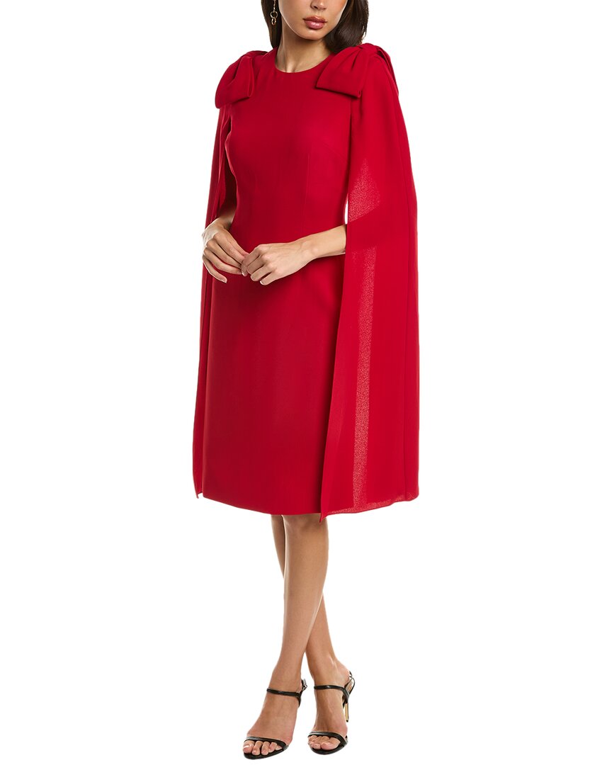 Teri Jon By Rickie Freeman Bow Crepe Sheath Dress In Red | ModeSens