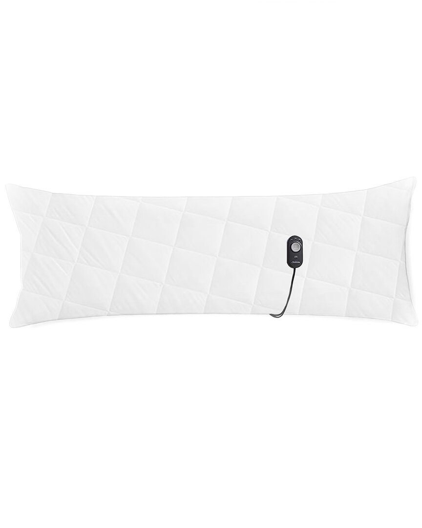 Sunbeam 54in Heated Body Pillow With Temperature Controller In White ...