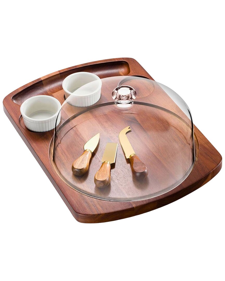 Godinger Prairie Farms 7pc Cheese Board Set In Brown | ModeSens