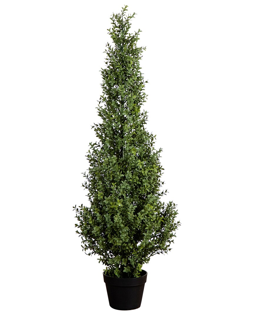 Nearly Natural 4ft. Uv Resistant Artificial Boxwood Topiary Tree In ...