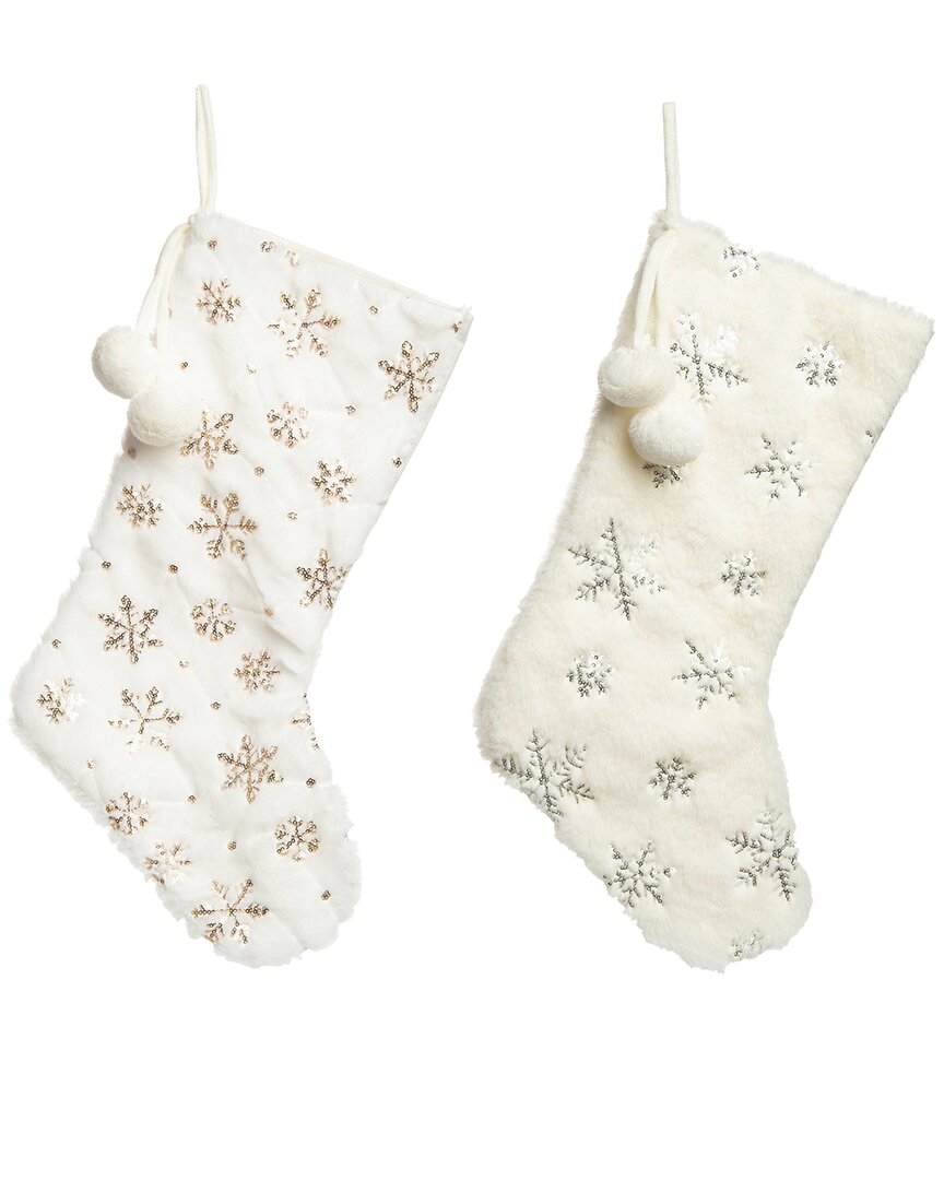 Transpac Polyester 21in Multicolored Christmas Fuzzy And Snowflake ...