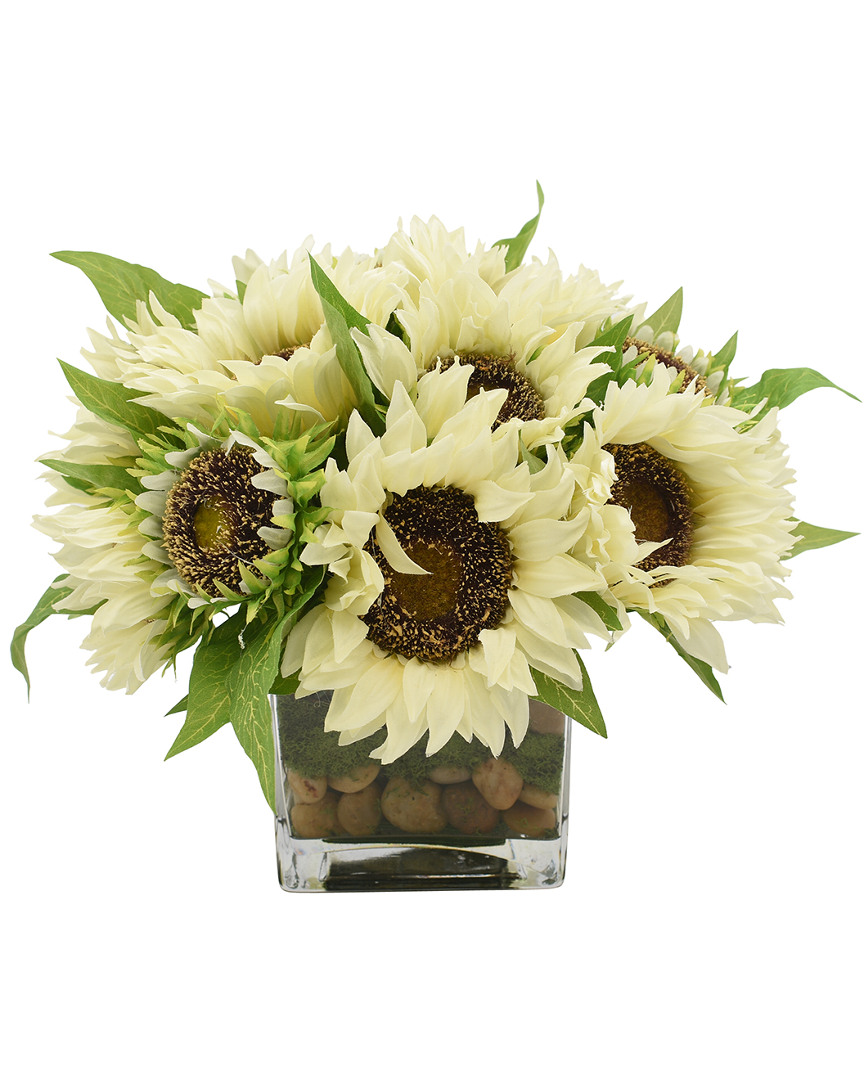 Creative Displays White Sunflower Floral Arrangement | ModeSens