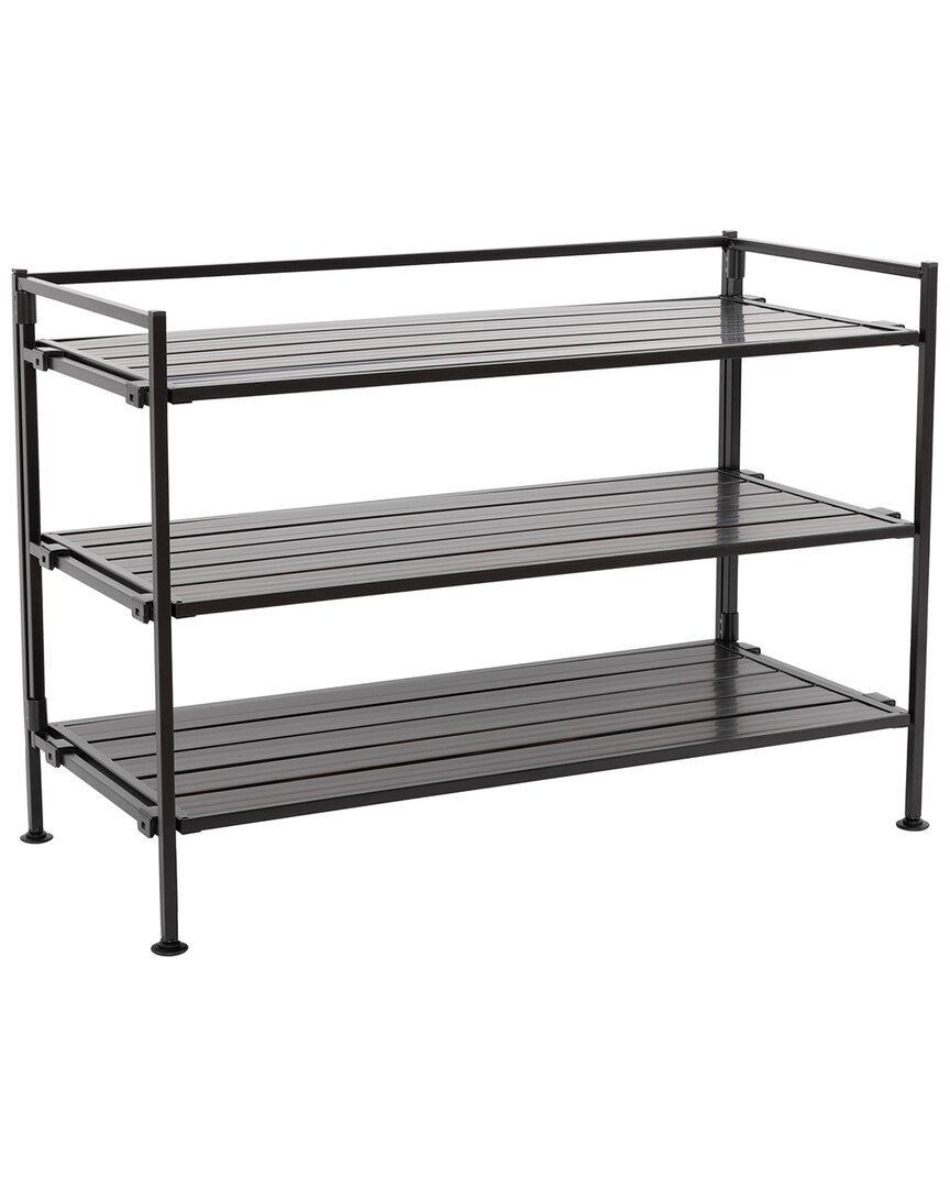 Seville Classics 3-tier Stackable Metal Slat 12-pair Shoe Rack For ...