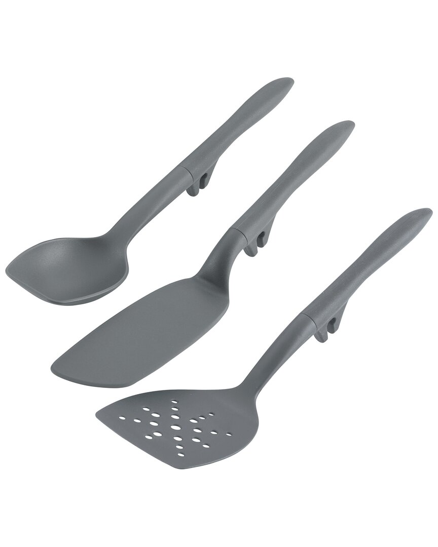 Rachael Ray Lazy 3pc Nonstick Kitchen Utensil Set In Grey | ModeSens